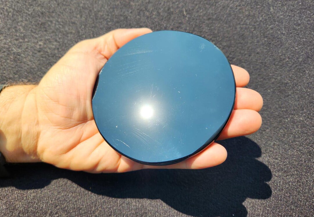 10cm Obsidian Mirror Disc Stone - From Mexico - Etsy