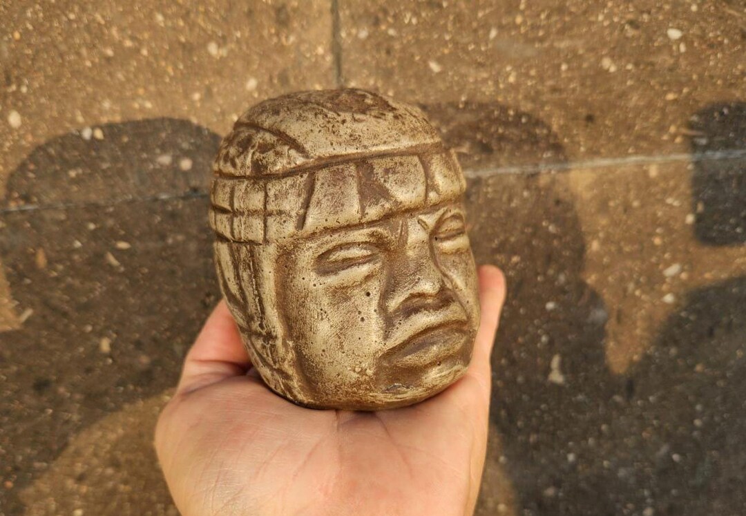 Pre Columbian La Venta Olmec Head Mexican Baby Face Figure Mexico Aztec ...