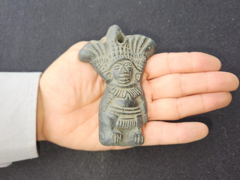 Pre Columbian Aztec Maya Style Clay Figurine Pendant - Etsy