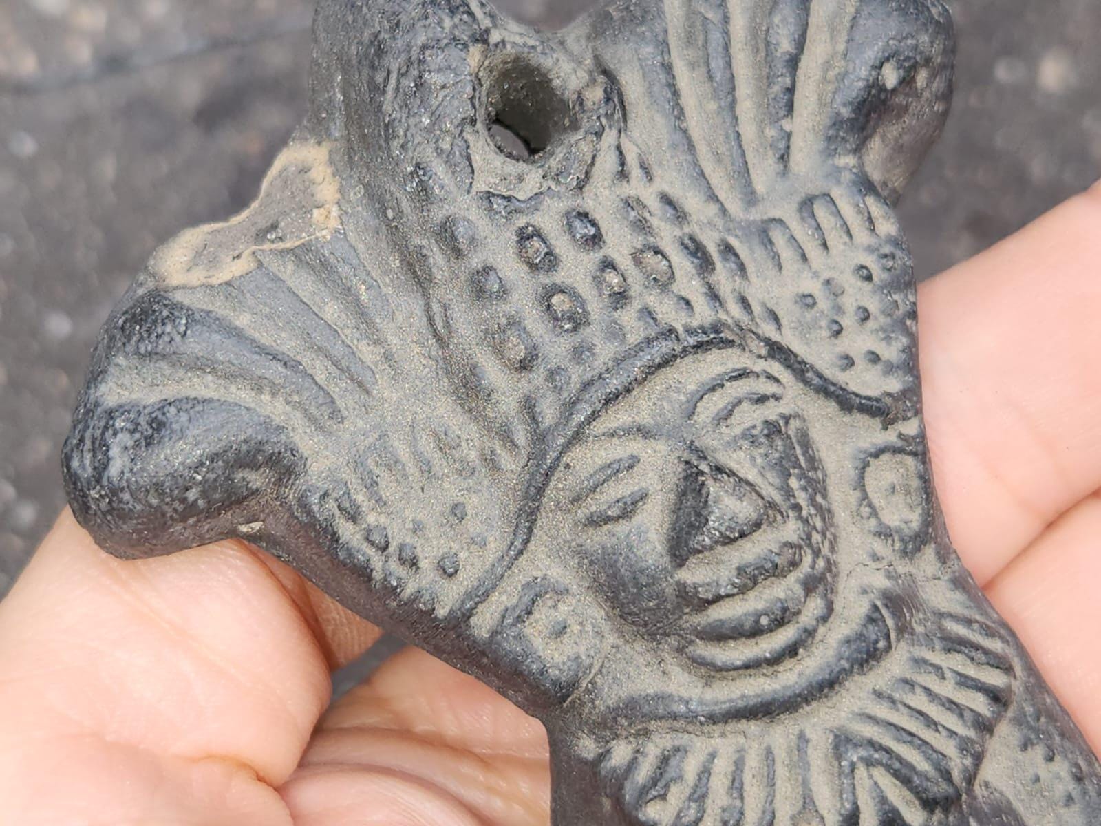 Pre Columbian Aztec Maya Style Clay Figurine Pendant - Etsy