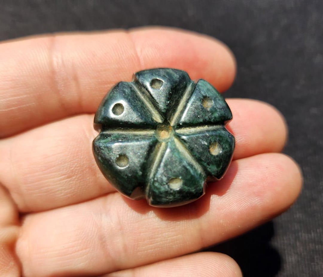 3cm Native Mexican Peyote Cactus Green Stone Jade Pendant - Etsy