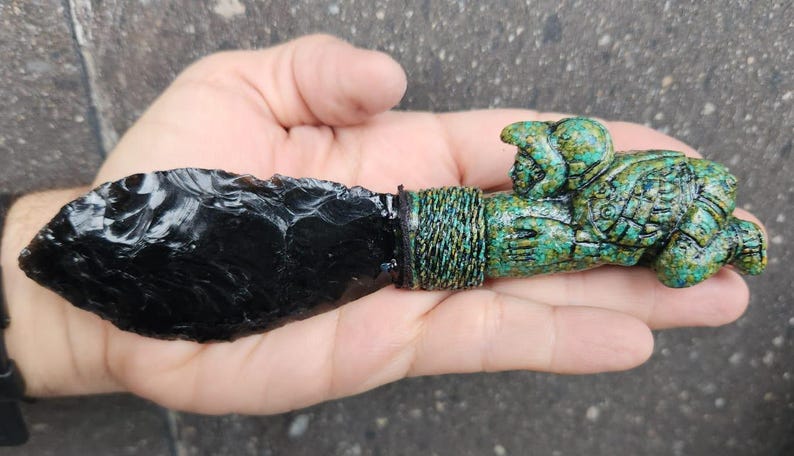 Aztec Maya Style Obsidian Sacrifice Blade Knife Mexico Made - Etsy