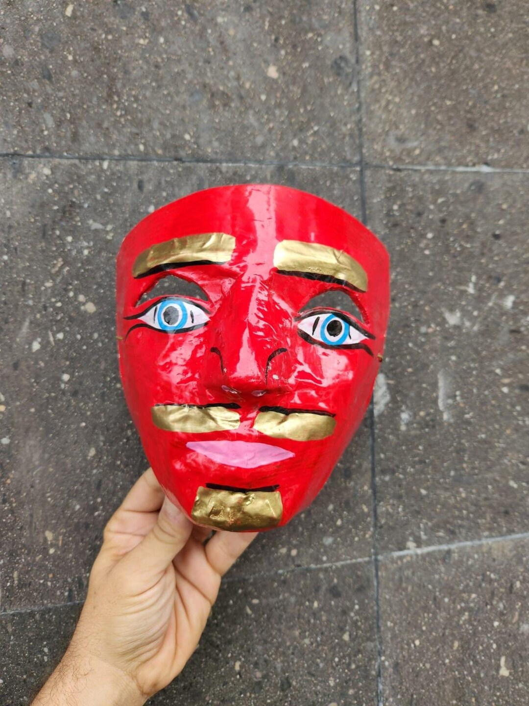 Native Mexican Ritual Dance Spaniard Mask Mexico Aztec Maya Style Folk ...