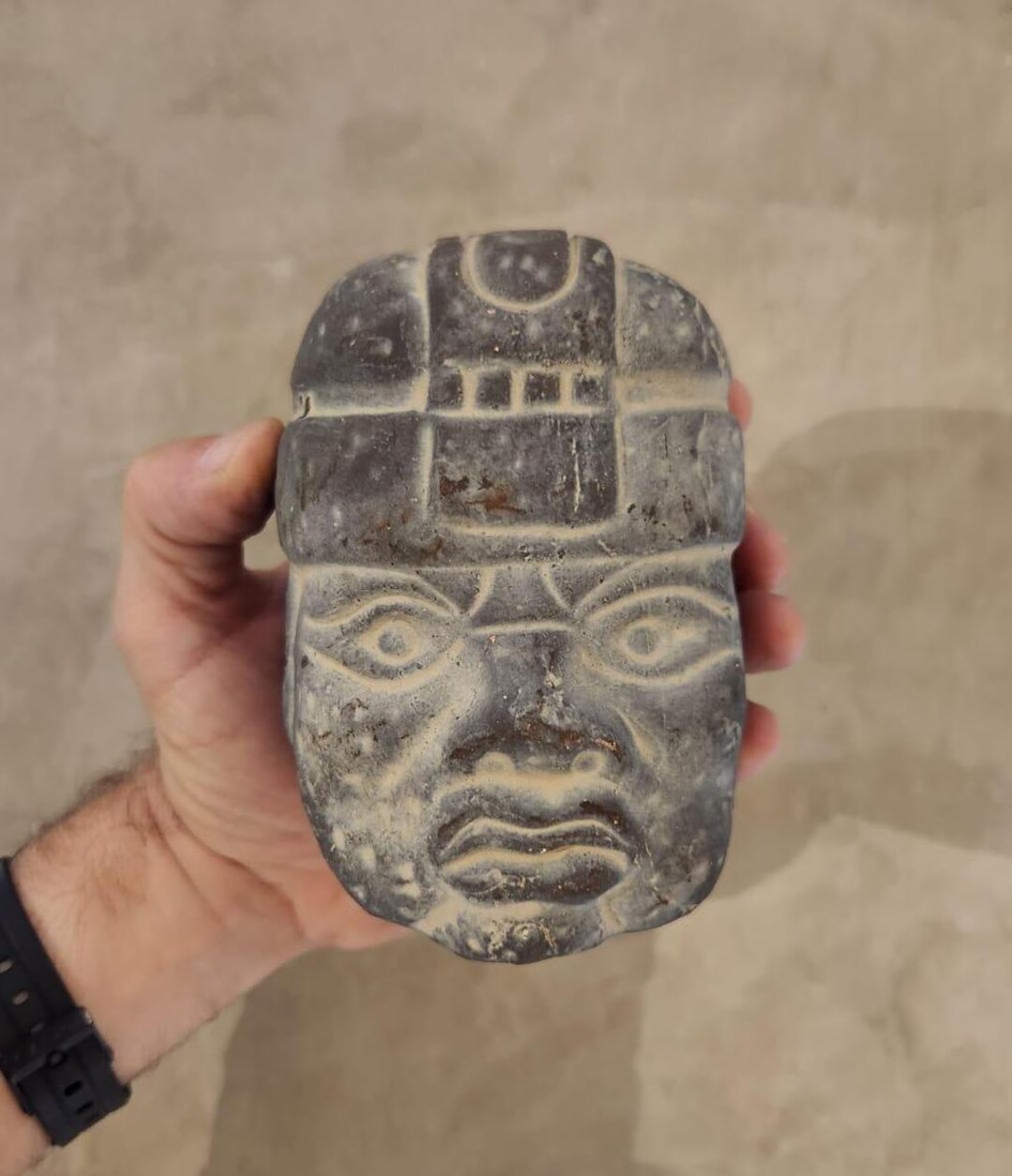 Pre Columbian La Venta Olmec Head Mexican Baby Face Figure Mexico Aztec ...