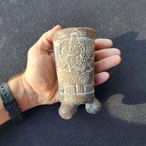 Pre Columbian Maya Style Tripod Clay Jar Vessel Made in Mexico - Etsy