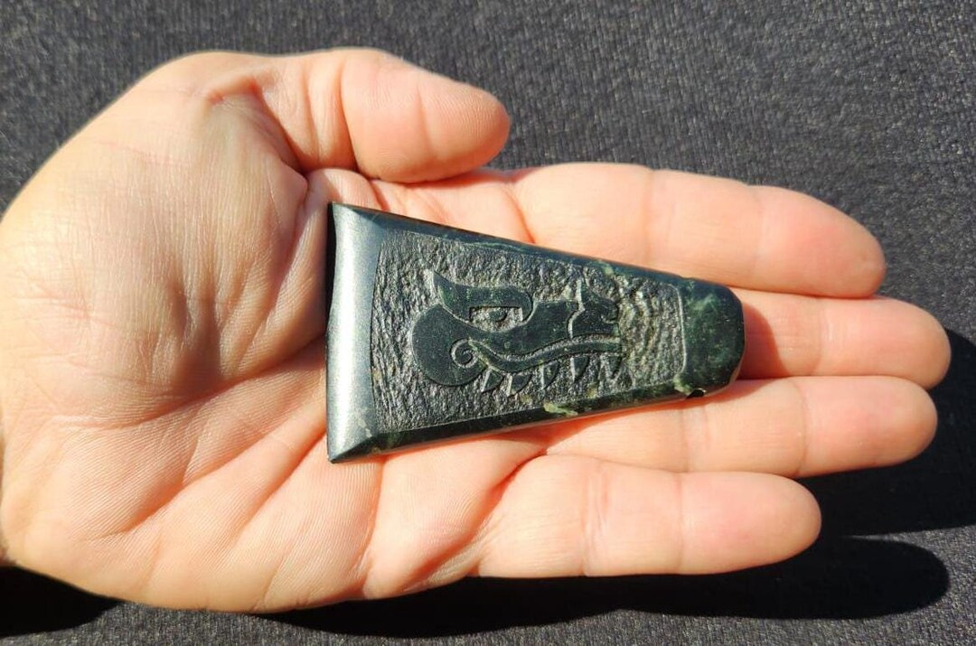 Pre Columbian Aztec Cipactli Crocodile Jade Collar Pendant - From ...