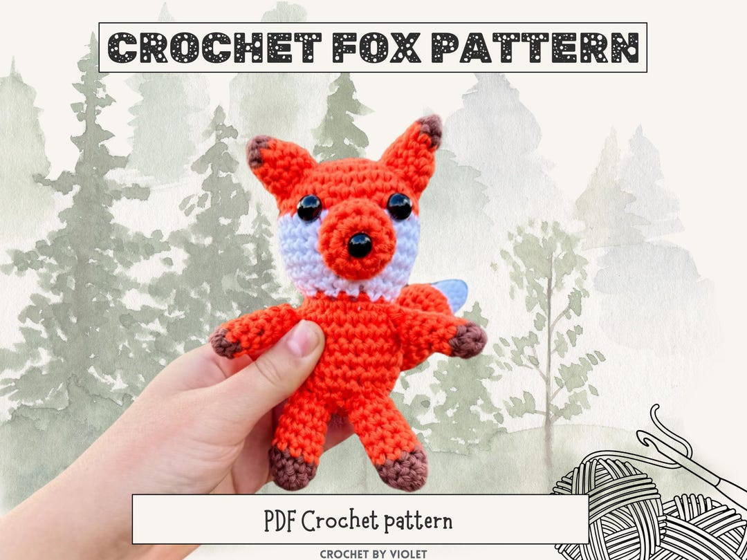 Fox Crochet Pattern, Animal Crochet Pattern, Amigurumi Fox, Crochet Fox ...
