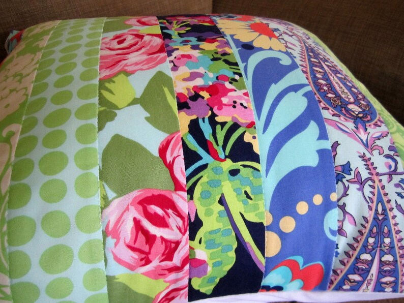 Amy Butler Love Patchwork Quilted Pillow 18 Inch - Etsy