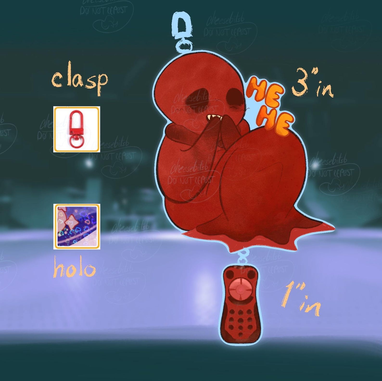 PREORDER- Pressure Roblox Imaginary Friend Heart Holographic Keychain ...
