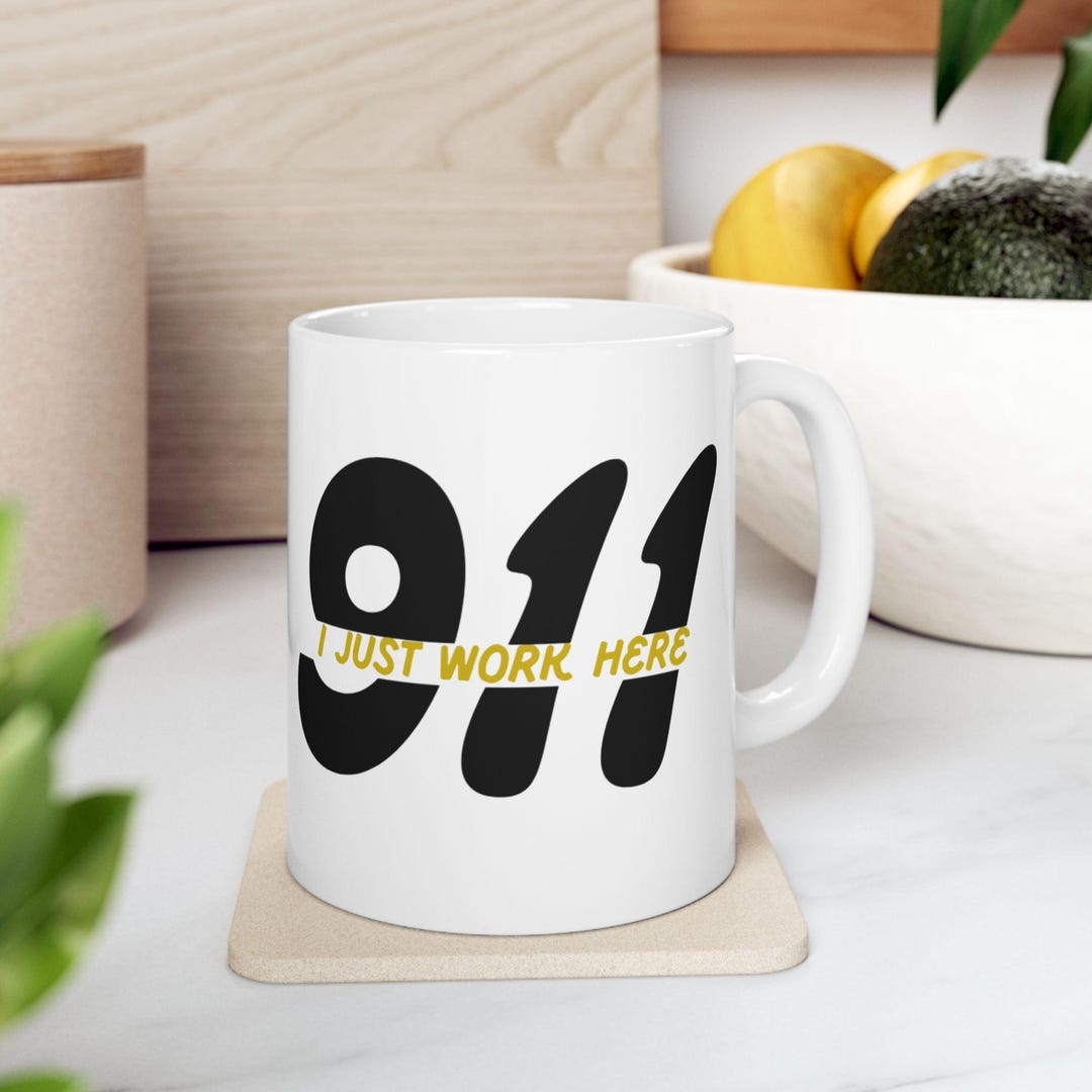 Thin Gold Line Dispatcher Appreciation Ceramic Mug, Funny 911 ...