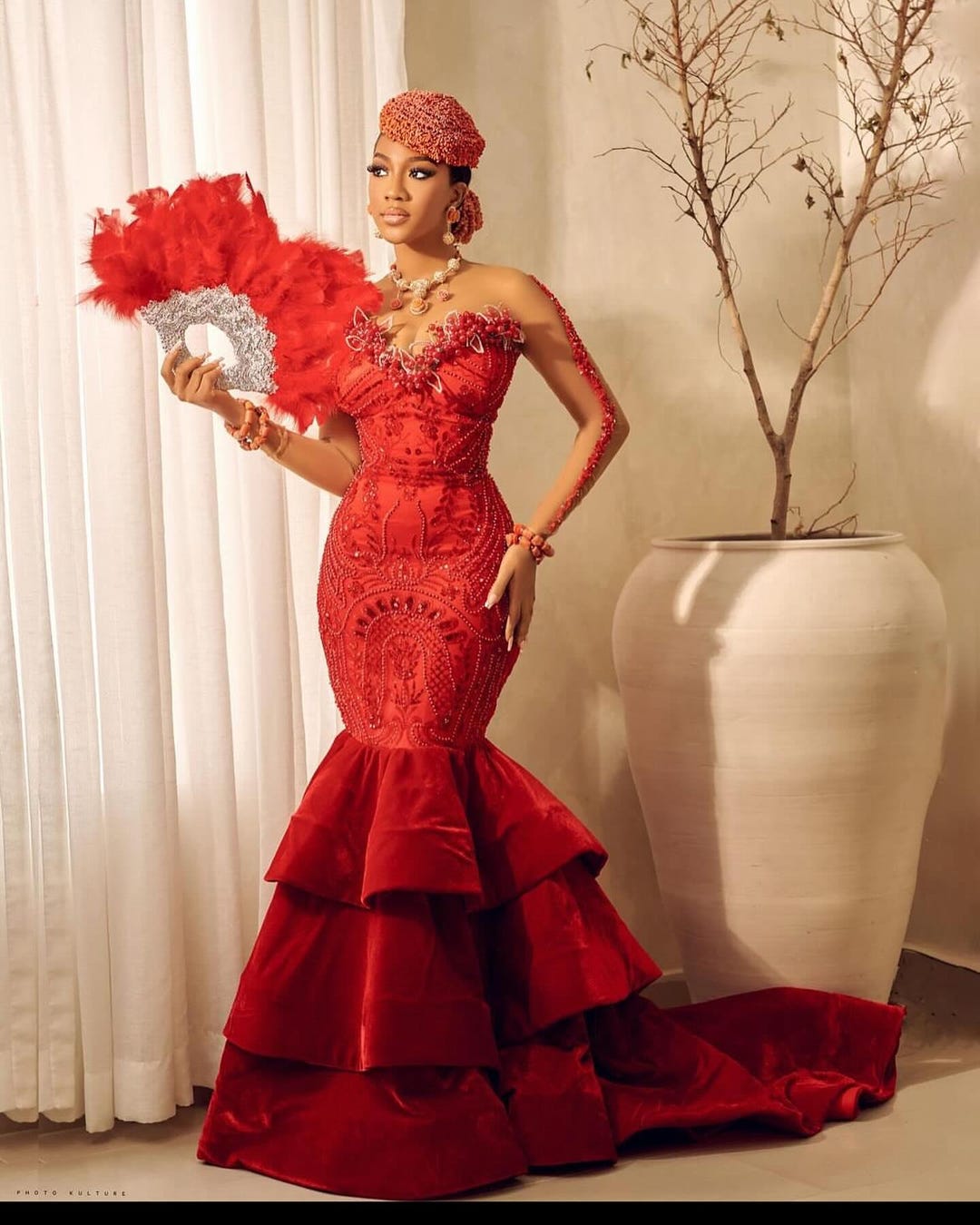 Fabulous Luxury Red Prom Dinner Dress,beaded Dress, Women’s Clothing ...