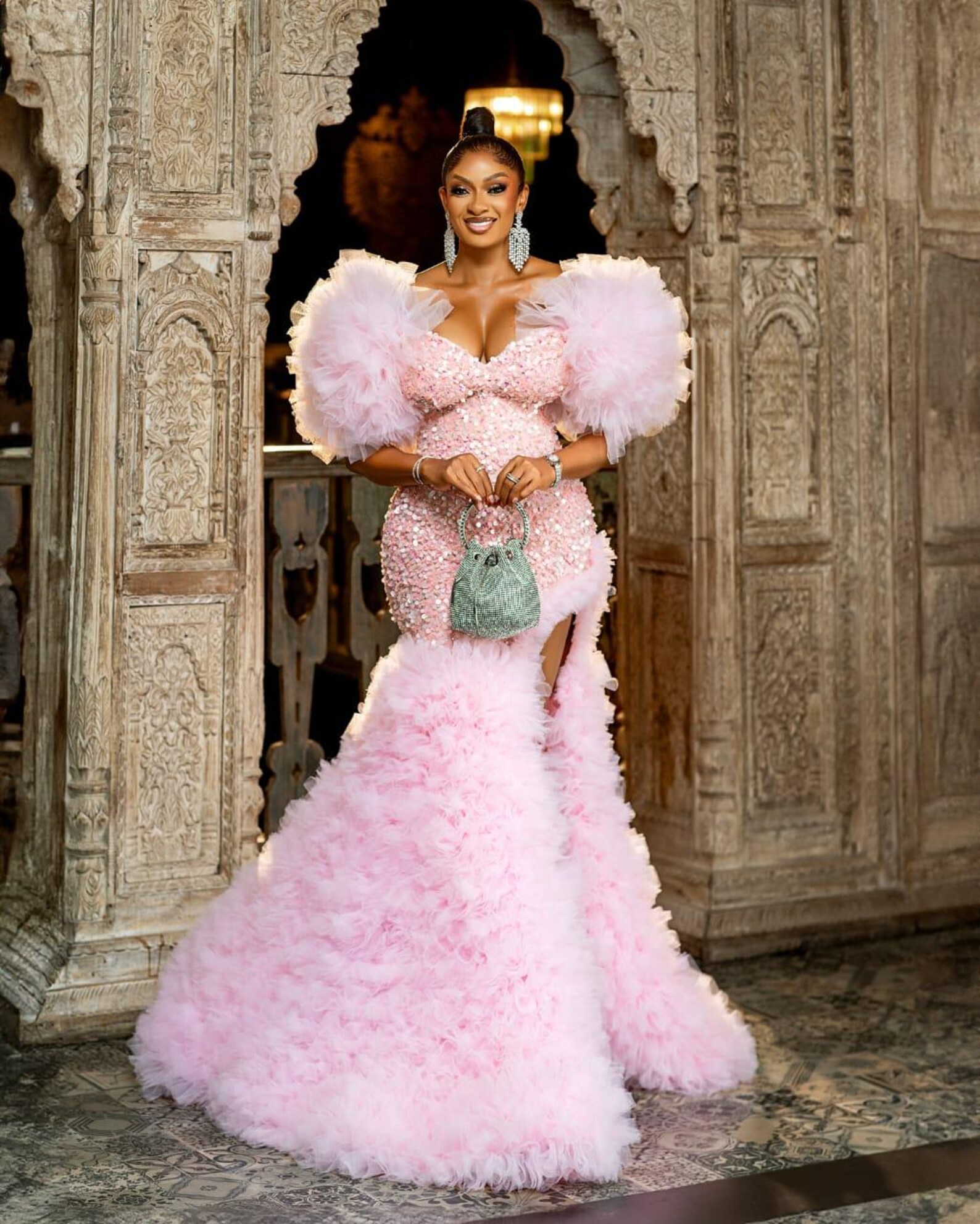 Well Structured Fully Beaded Corset Prom Bridal Wedding Custom Dress ...