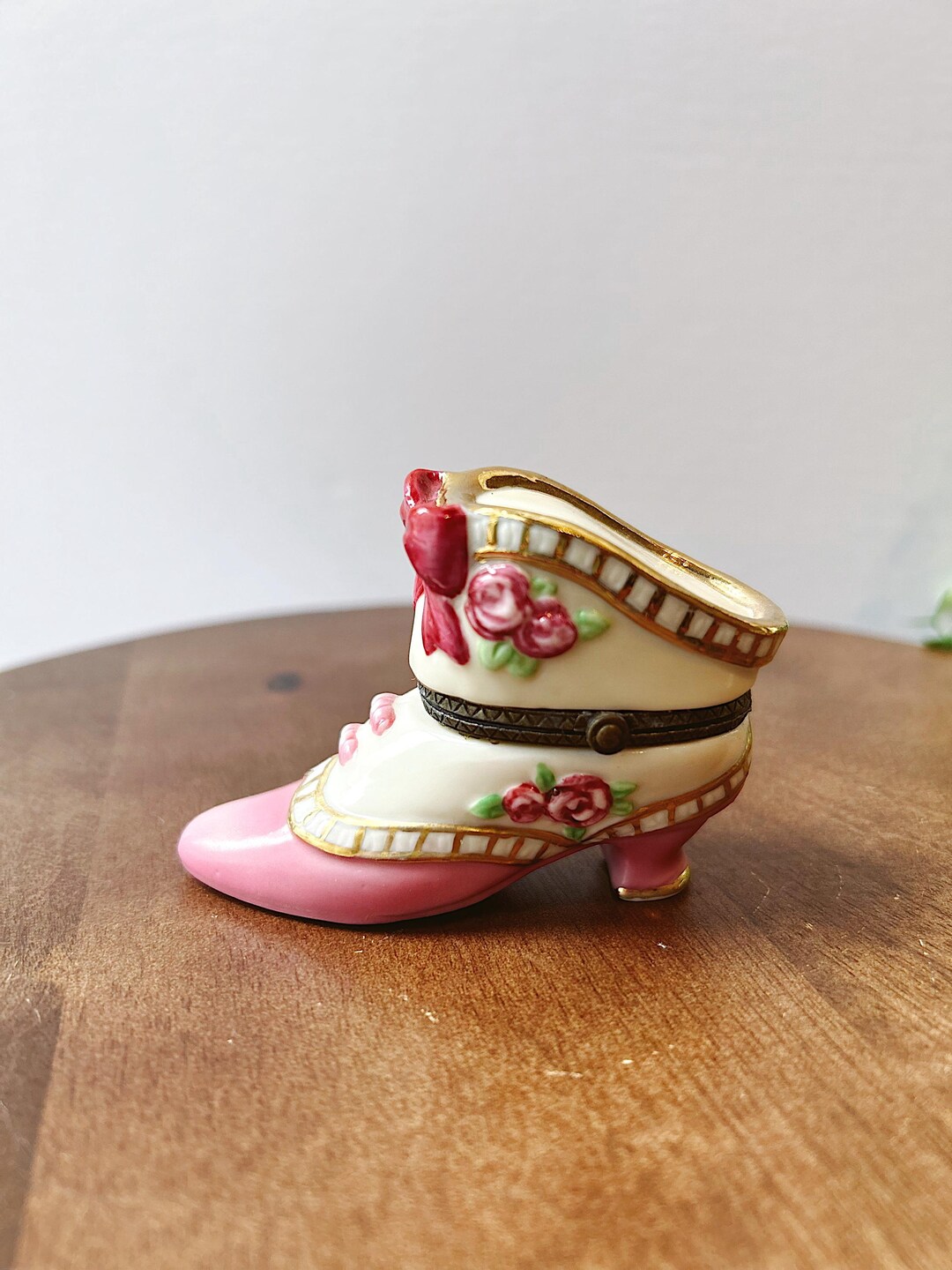Mini Victorian Shoe Trinket Box - Vintage Ceramic - Etsy