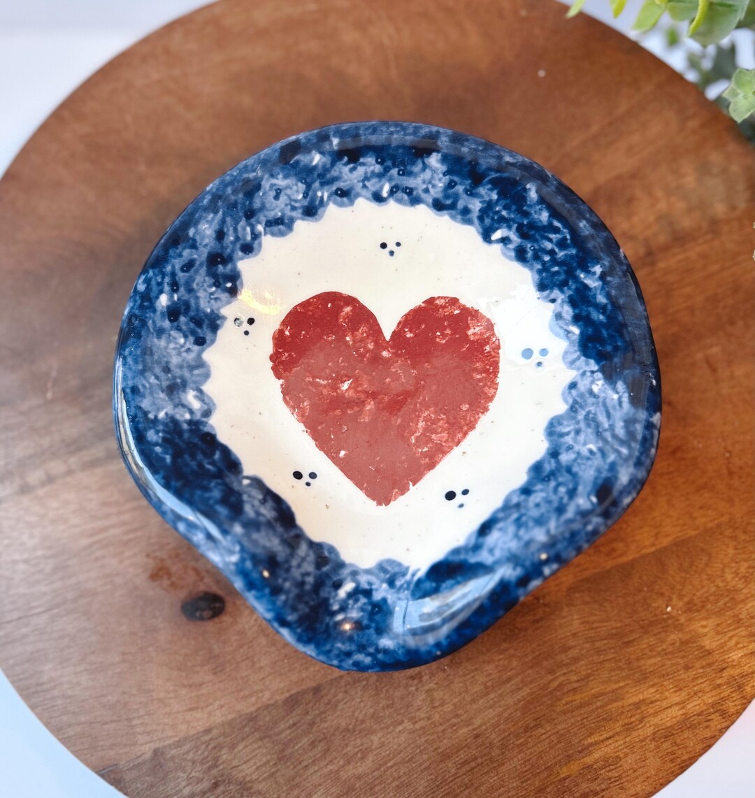 Spoon Rest Sponge Paint Heart Vintage Retro 90s - Etsy