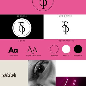 Custom Logo Design | Lash Studio Logo & Color Palette | Visual Identity ...