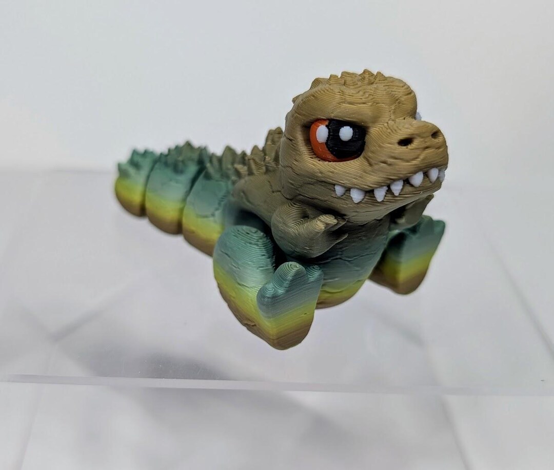 Chibi Cute Kaiju Godzilla *green Tea* - Etsy