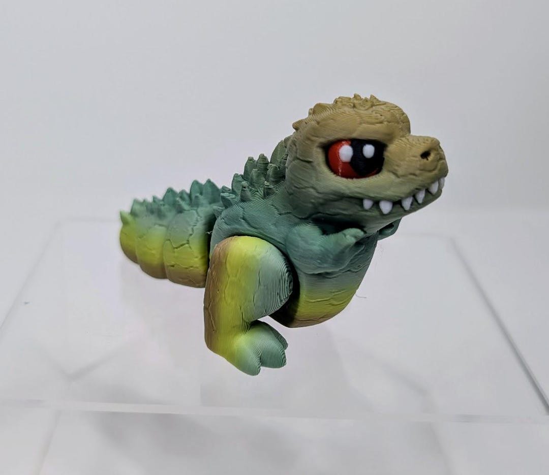 Chibi Cute Kaiju Godzilla UV Reactive *green Tea Batch 2* - Etsy