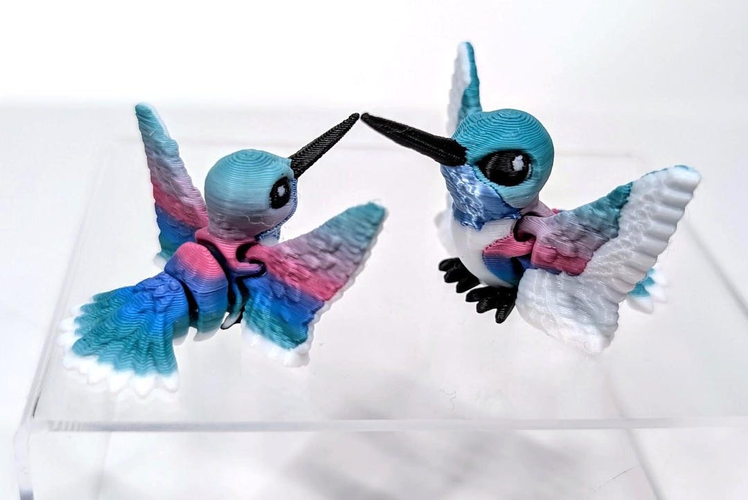 Hummingbird W/little Hummer Baby *synthwave* - Etsy