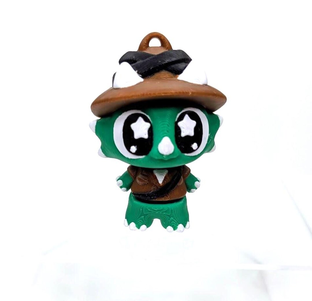 Triceratops Fossil Hunter *green* Chibi Kawaii Keychain or Figure - Etsy