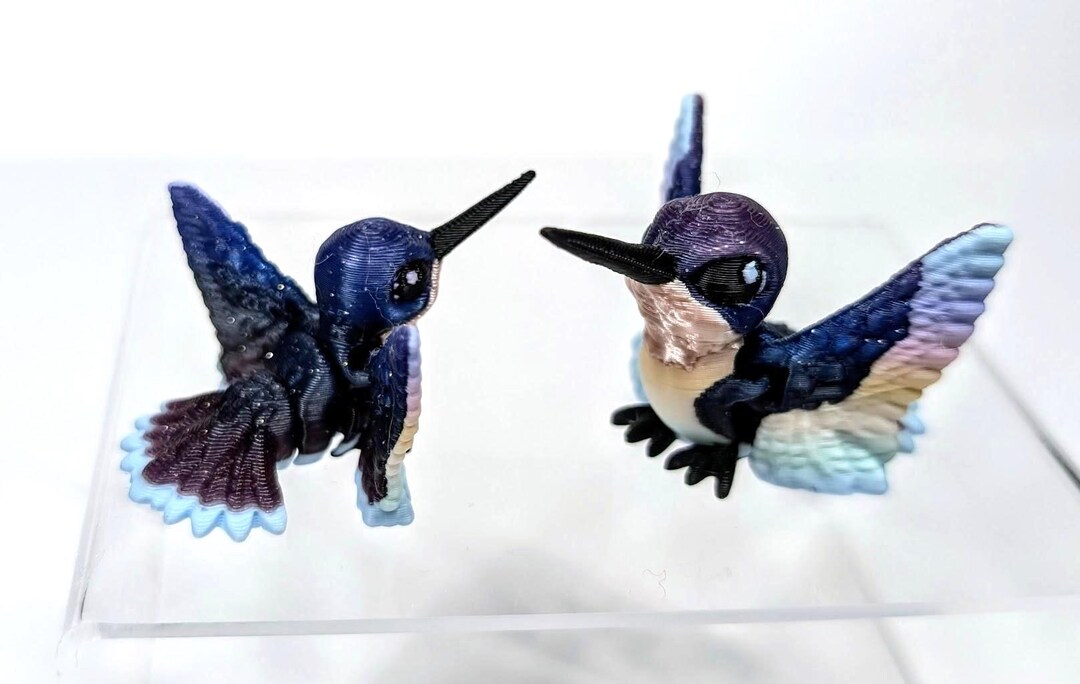 Hummingbird W/little Hummer Baby *nightwing* - Etsy