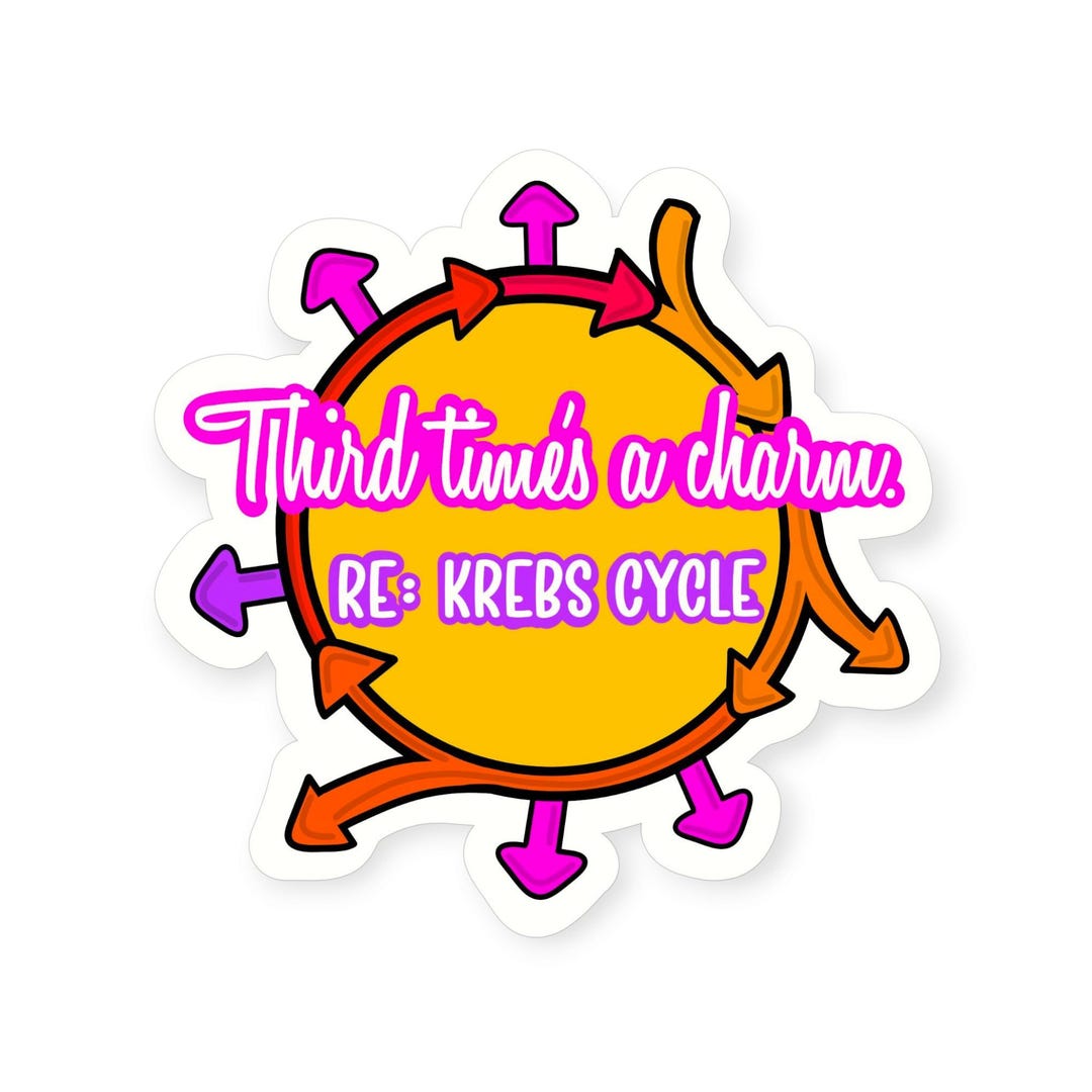 Third Times a Charm, Krebs Cycle Vinyl Sticker -unique Artwork, Water ...