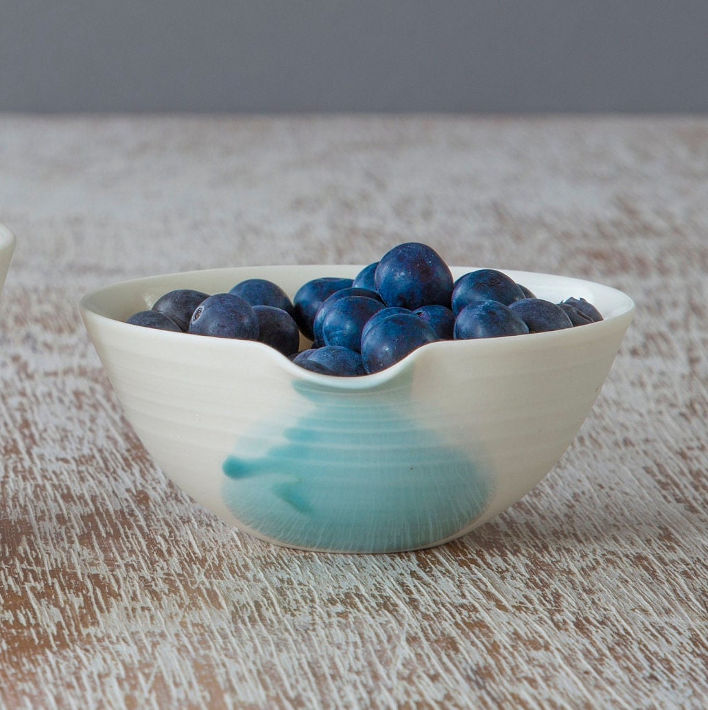 Porcelain Pouring Bowl - Handmade Ceramic Cooks Bowl - Etsy