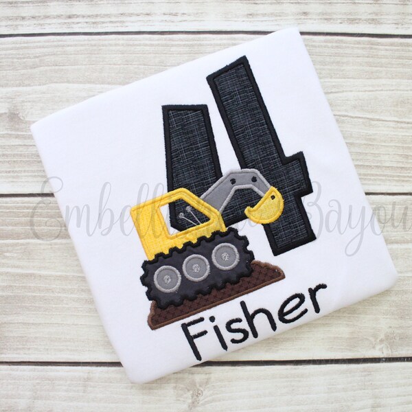 Backhoe Applique - Etsy