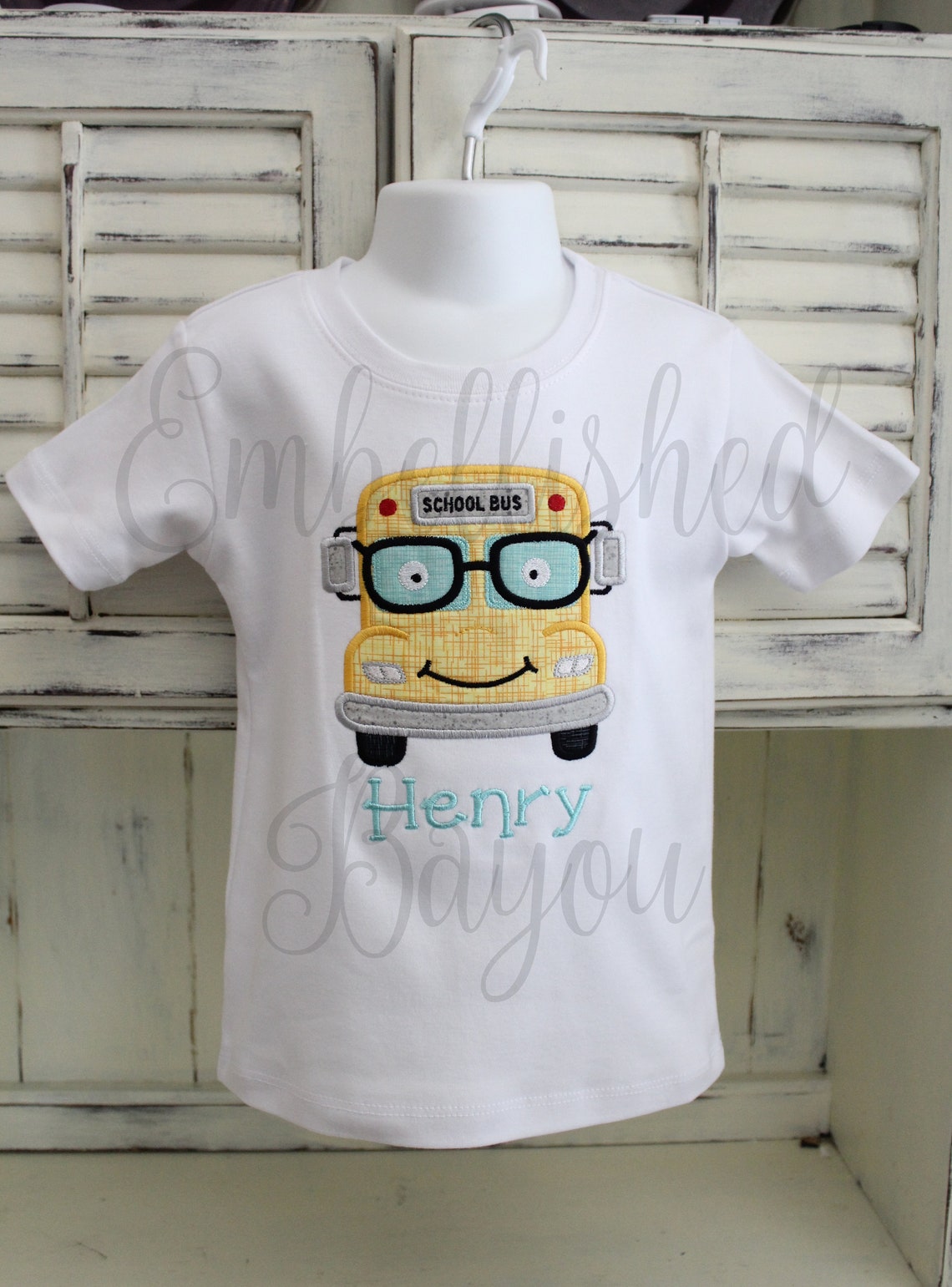 School Bus Applique T-shirt With Name Personalized for Boys or Girls - Etsy