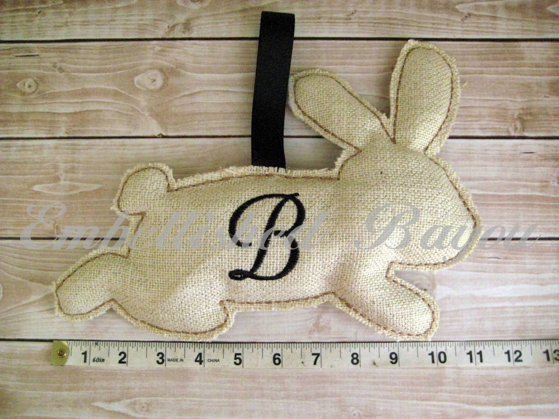 Personalized Burlap Bunny for Home or Wreath Decorating Large - Etsy