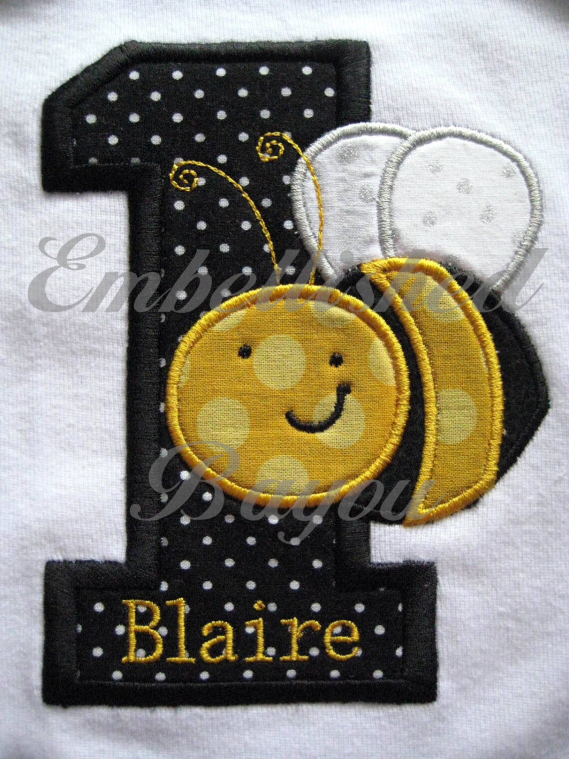 Bumble Bee Number Applique Personalized Birthday Ruffle - Etsy