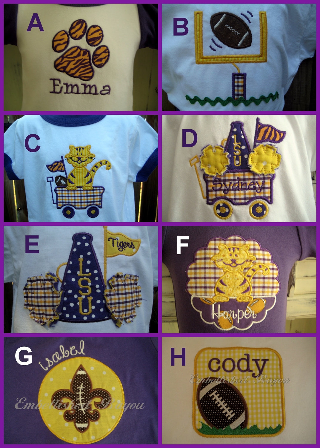 Create Your Own Personalized Bodysuit for LSU or YOUR Team - Etsy