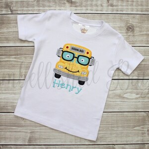 School Bus Applique T-shirt With Name Personalized for Boys or Girls - Etsy