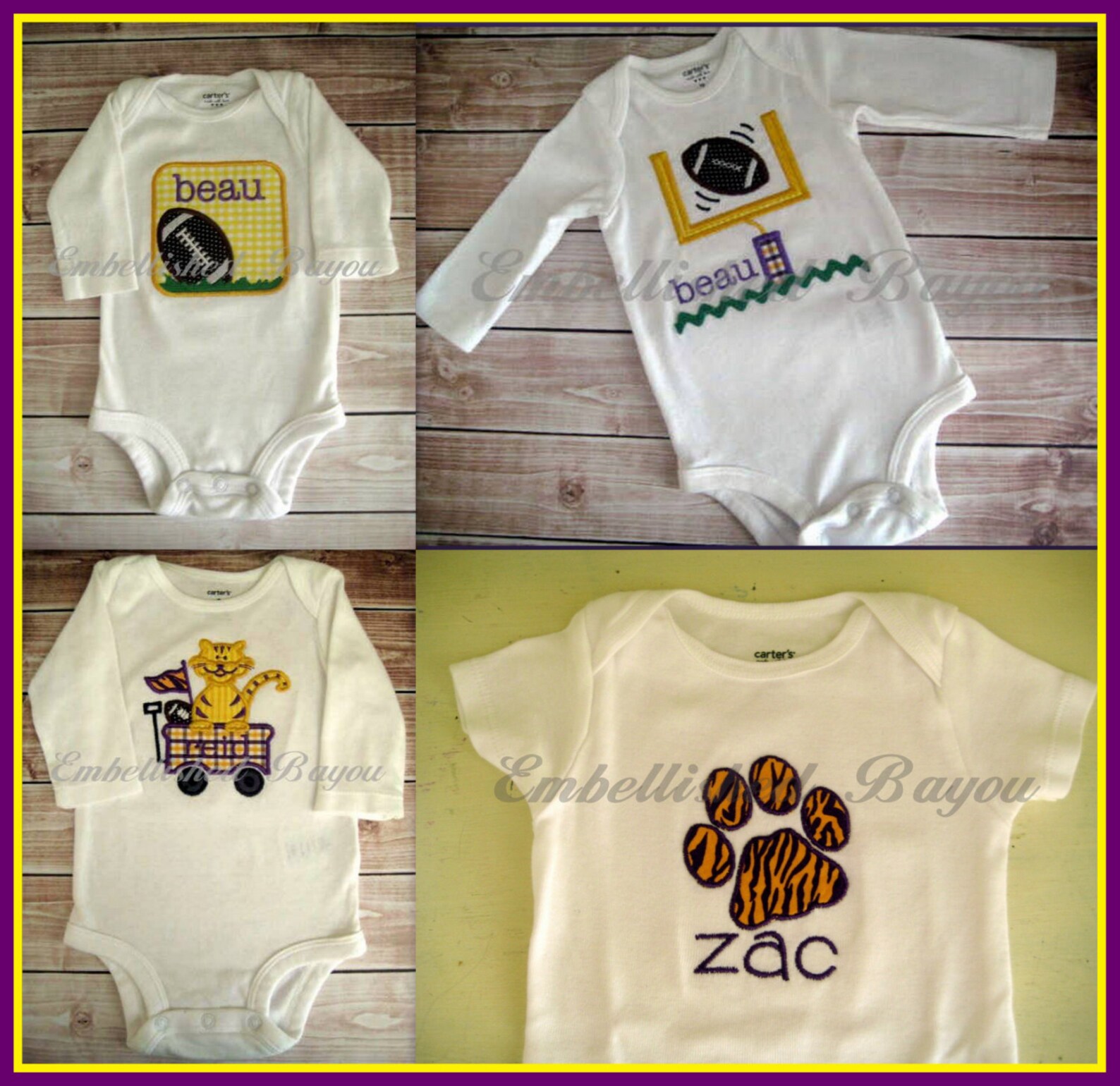 Create Your Own Personalized Bodysuit for LSU or YOUR Team - Etsy
