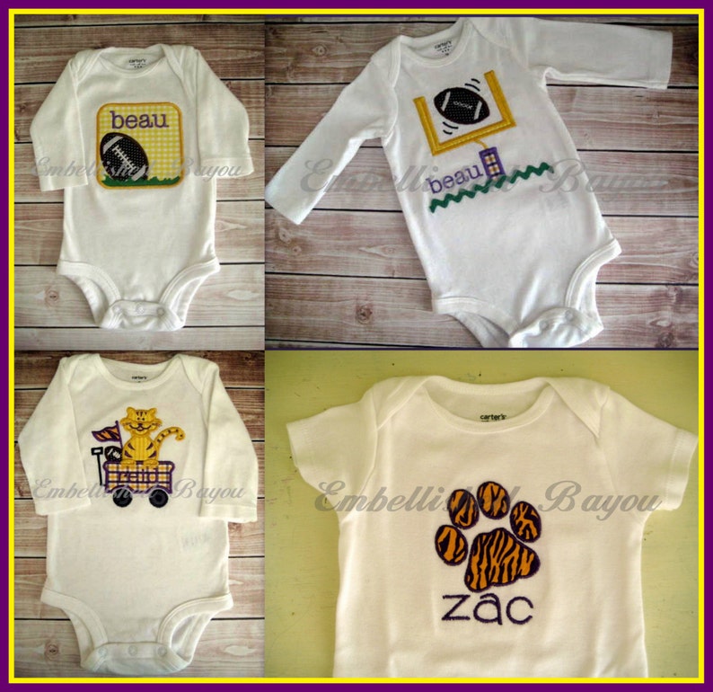 Create Your Own Personalized bodysuit for LSU or YOUR Team | Etsy