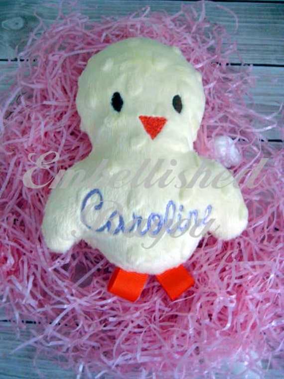 Personalized Stuffed Minky Chick Toy Soft and Plush for Baby | Etsy