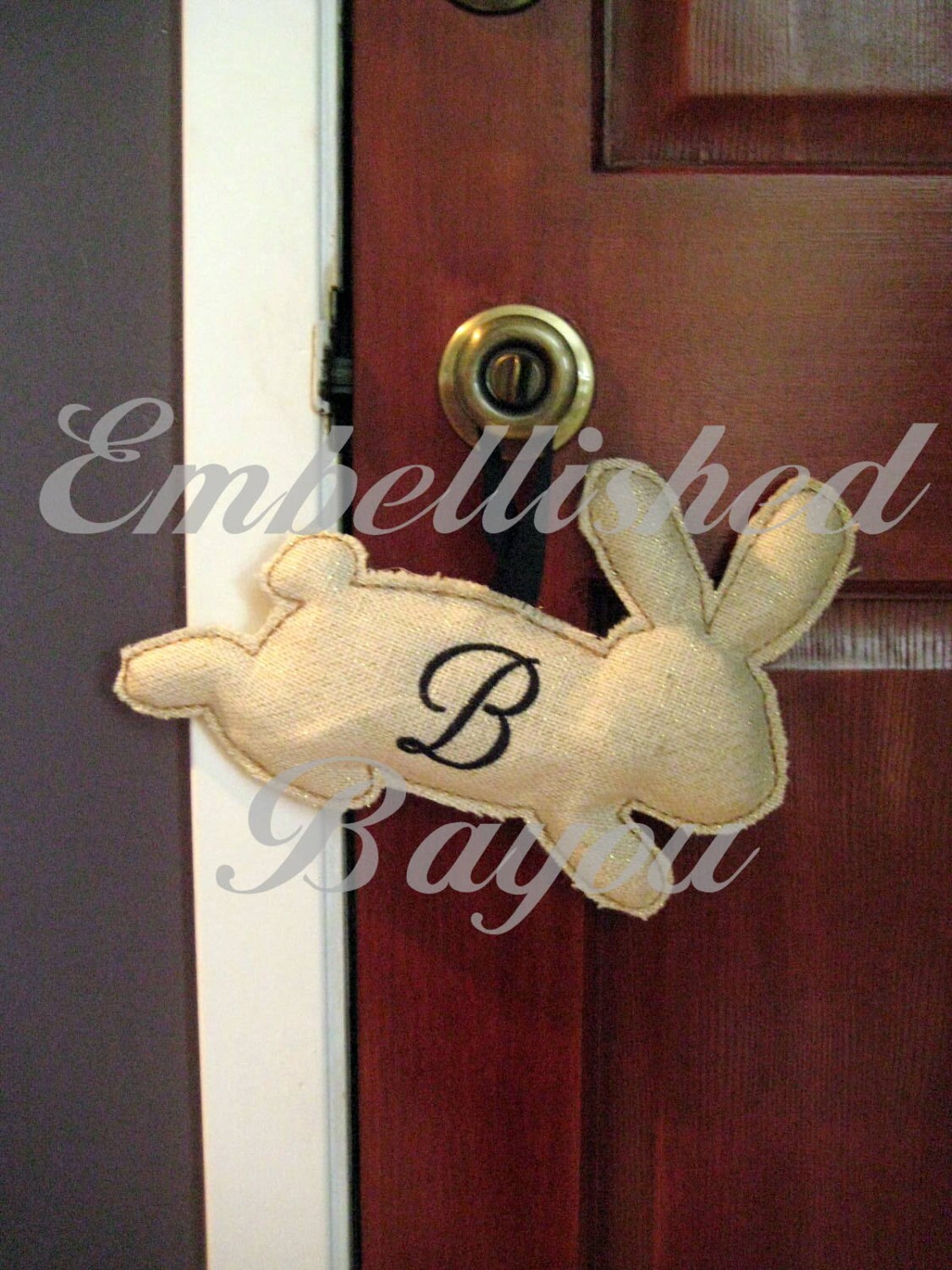 Personalized Burlap Bunny for Home or Wreath Decorating Large - Etsy