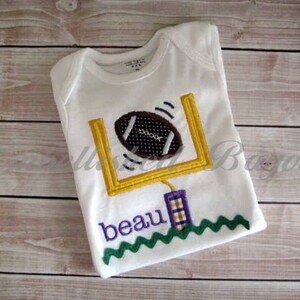 Football and Goalposts Personalized Appliqued T-shirt for Boys, Choose ...