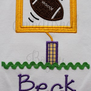Football and Goalposts Personalized Appliqued T-shirt for Boys, Choose ...