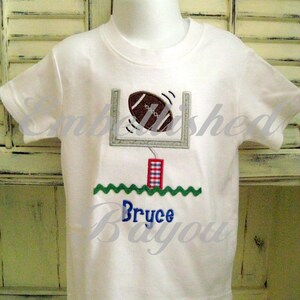 Football and Goalposts Personalized Appliqued T-shirt for Boys, Choose ...