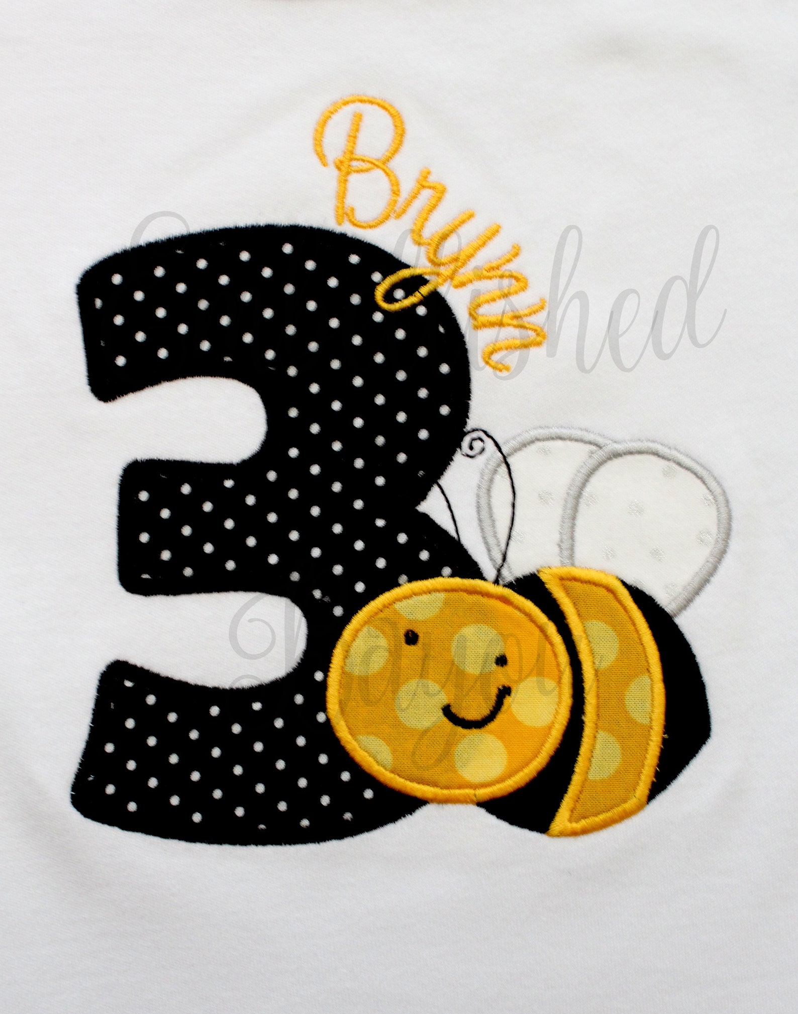 Bumble Bee Number Applique Personalized Birthday Ruffle - Etsy