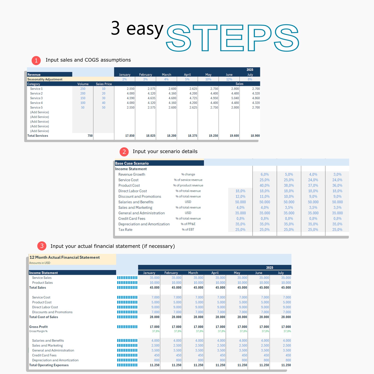 Advanced Financial Model 10-year Business Valuation Model Excel ...