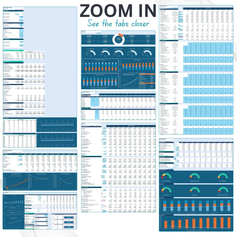 DCF and IPO Valuation Financial Model Excel and Google Sheets Template ...