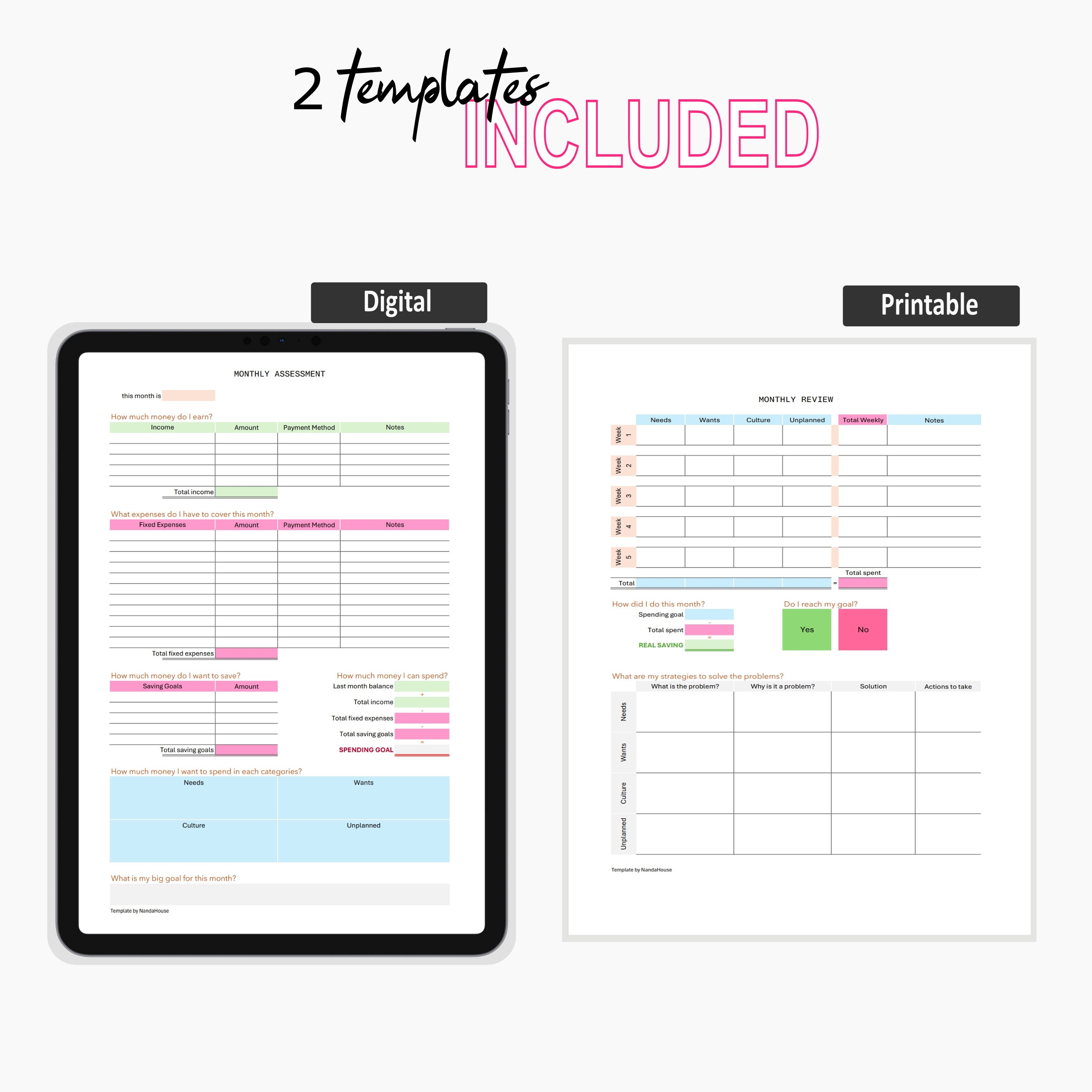 Kakeibo Japanese Budget Planner Digital and Printable PDF Kakeibo ...