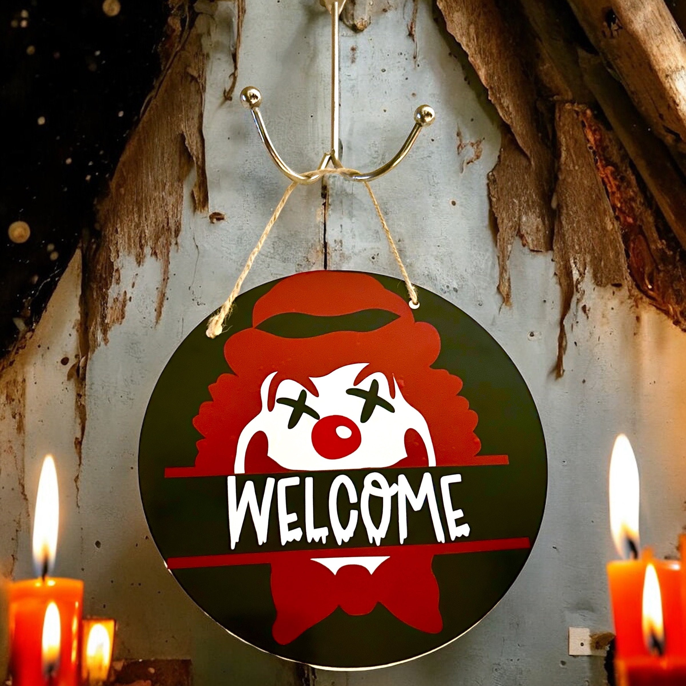 Creepy Clown Welcome Sign - Etsy