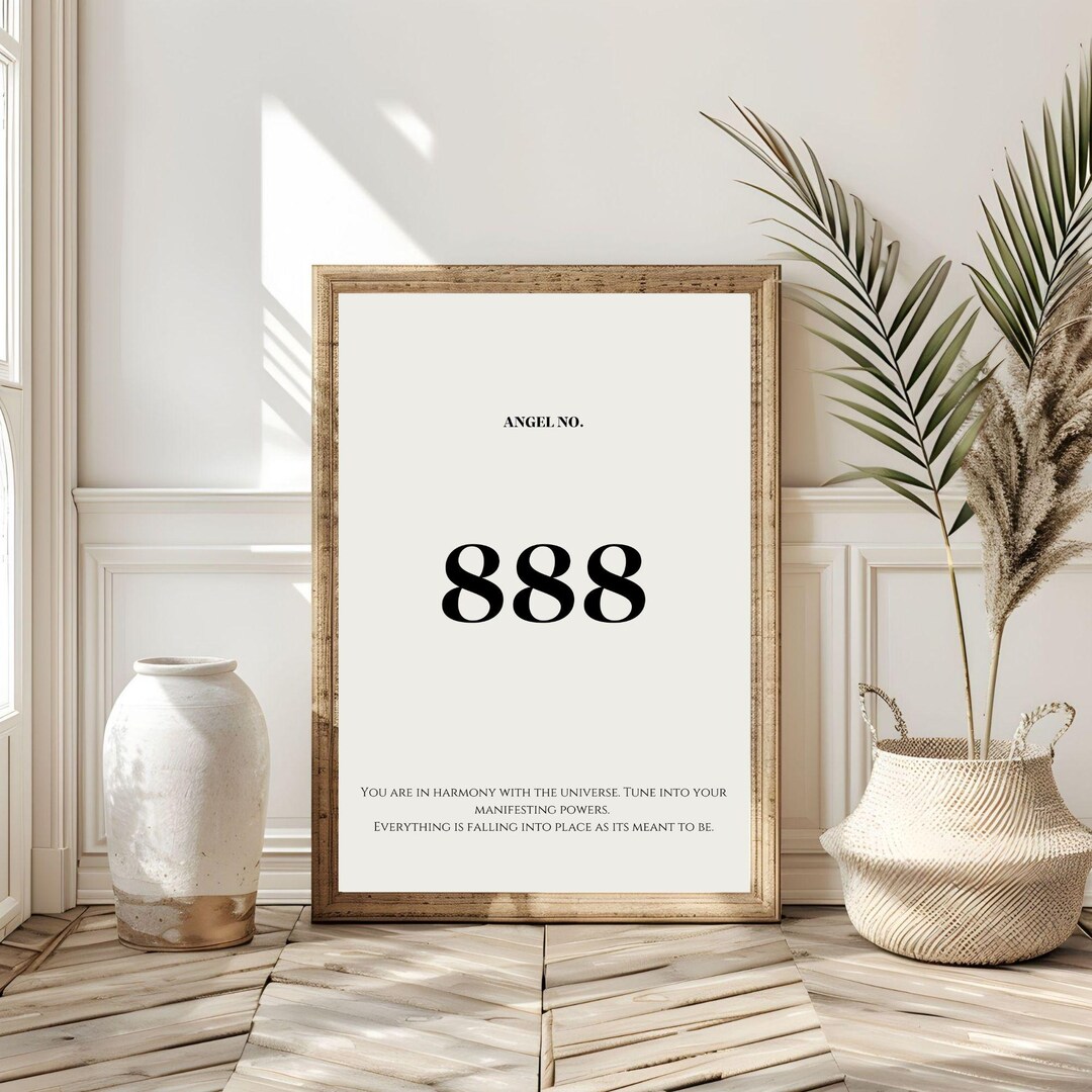 Angel Numbers 888 / Manifestation Poster , Spiritual Gift, Aura Poster ...