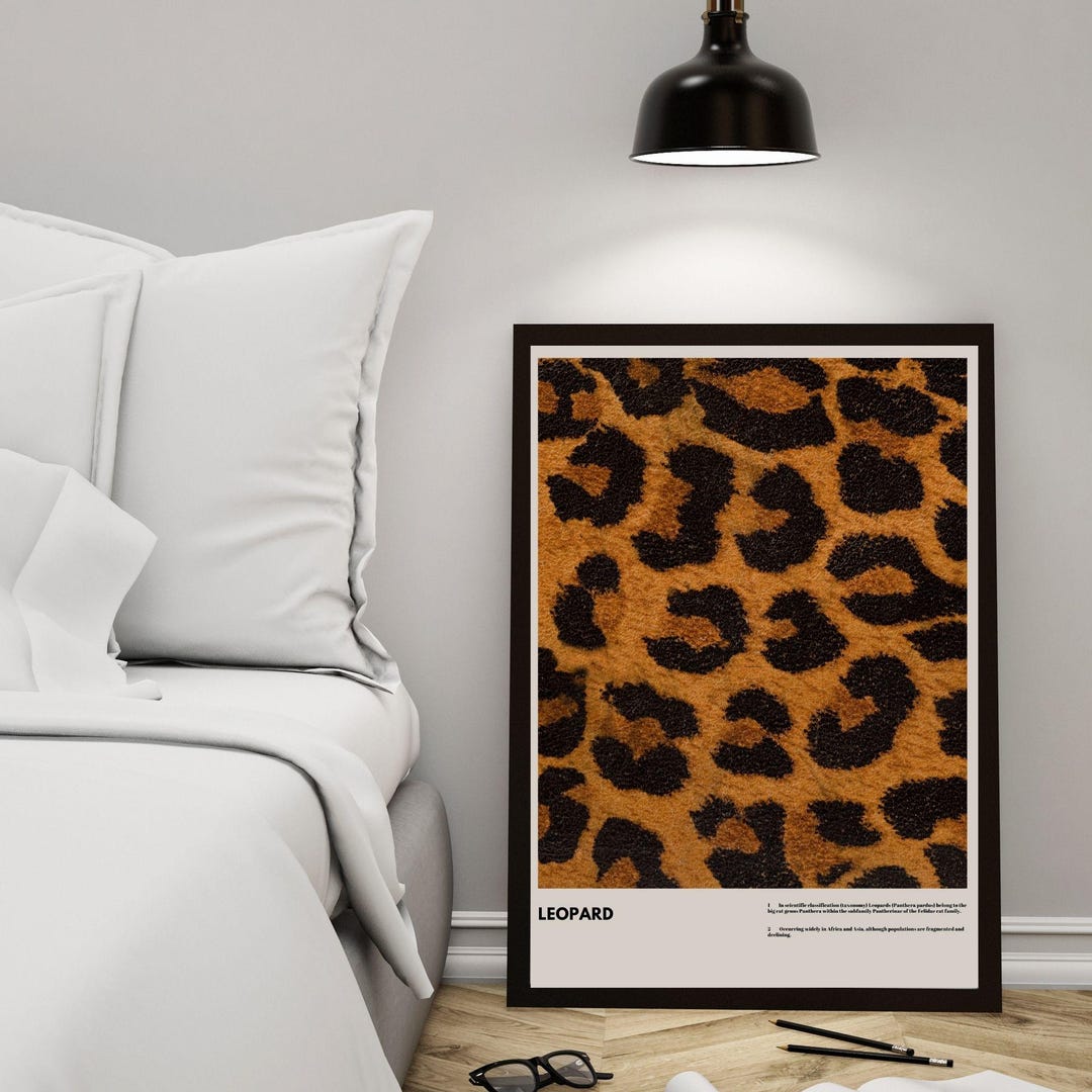 Leopard Print / Retro Posters, Leopard Wall Art, Home Decor - Etsy