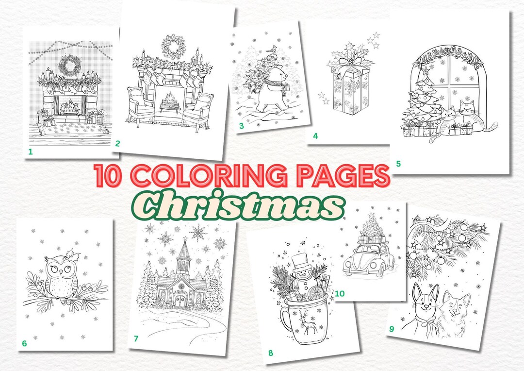 Christmas Coloring Pages, Coloring Christmas Book, Christmas, Christmas ...