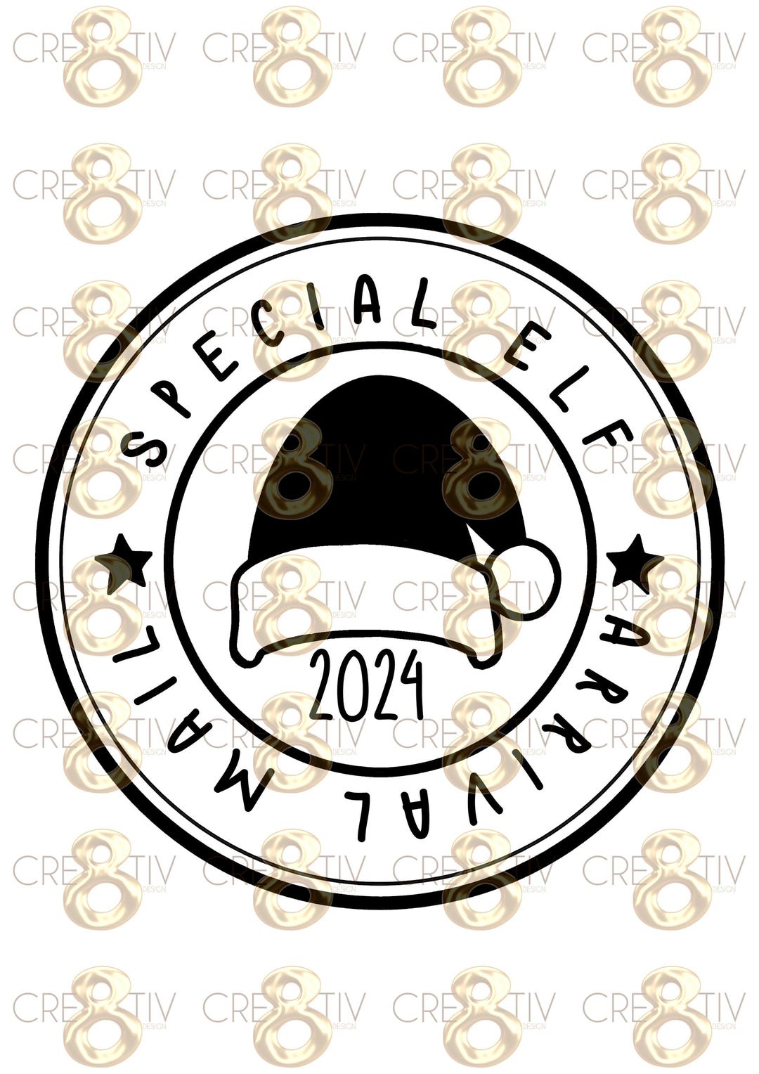 Special Elf Arrival Mail Postage Stamp Sticker/graphic for Cricut ...