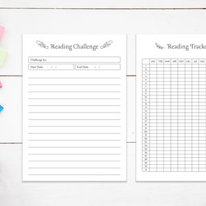 Reading Journal Tracker Book Journal Template Book Review Planner for ...