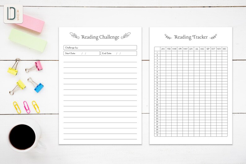 Reading Journal Tracker Book Journal Template Book Review Planner for ...
